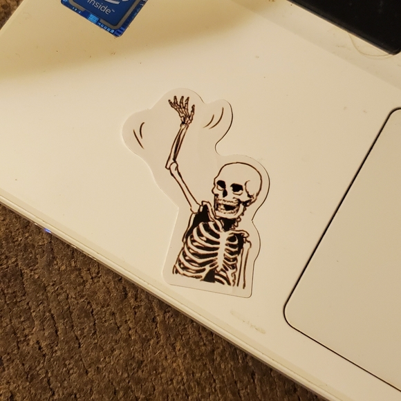 Other | Waving Skeleton Sticker | Poshmark